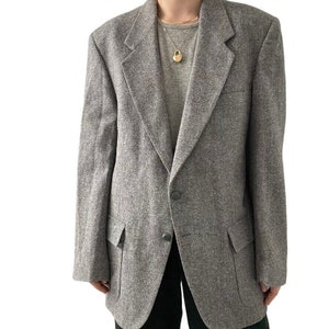 Farah Light Gray Wool Tweed Donegal Suede Elbow Patch Western - Etsy