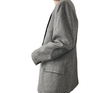 Farah Light Gray Wool Tweed Donegal Suede Elbow Patch Western - Etsy