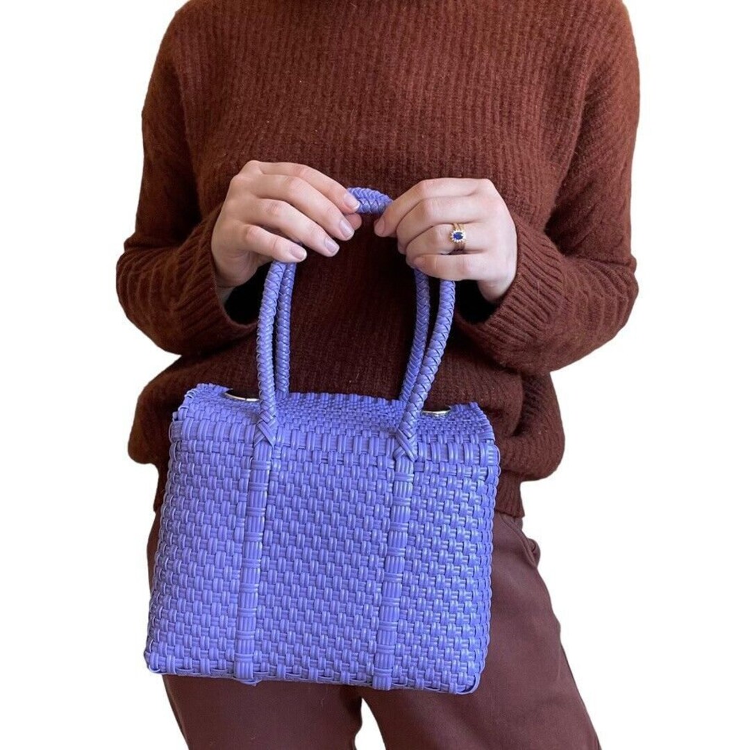 Lavender Purple Whicker Woven Boho Hippy Tote Spring Beach Purse Bag - Etsy