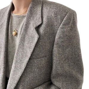 Farah Light Gray Wool Tweed Donegal Suede Elbow Patch Western - Etsy