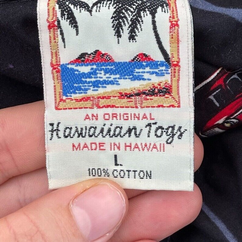 Vintage Hawaiian Togs Made in Hawaii Classic Car Tropical Floral Button ...