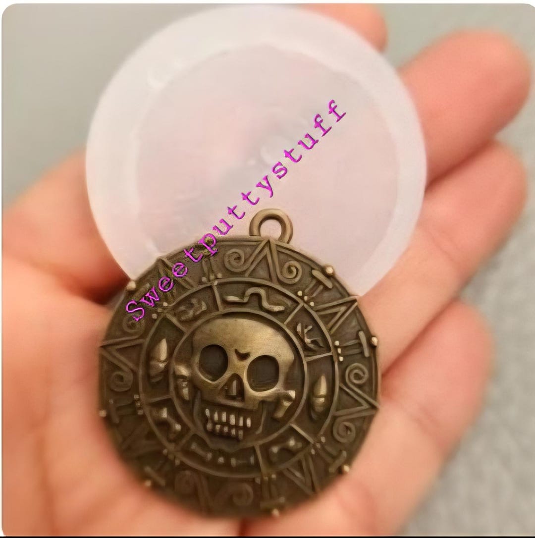 Pirate Doubloon Treasure Doubling Coins Silicone Mold Gumpaste Fondant ...