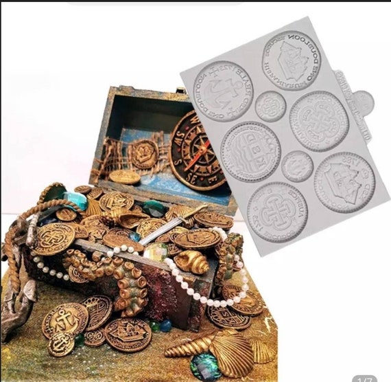 Pirate Doubloon Treasure Doubling Coins Silicone Mold Gumpaste - Etsy