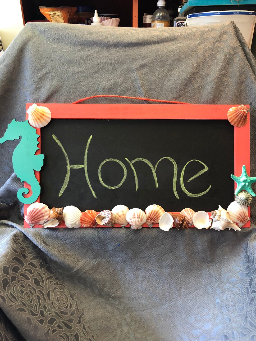 Seahorse Seashell Chalk Board - Etsy