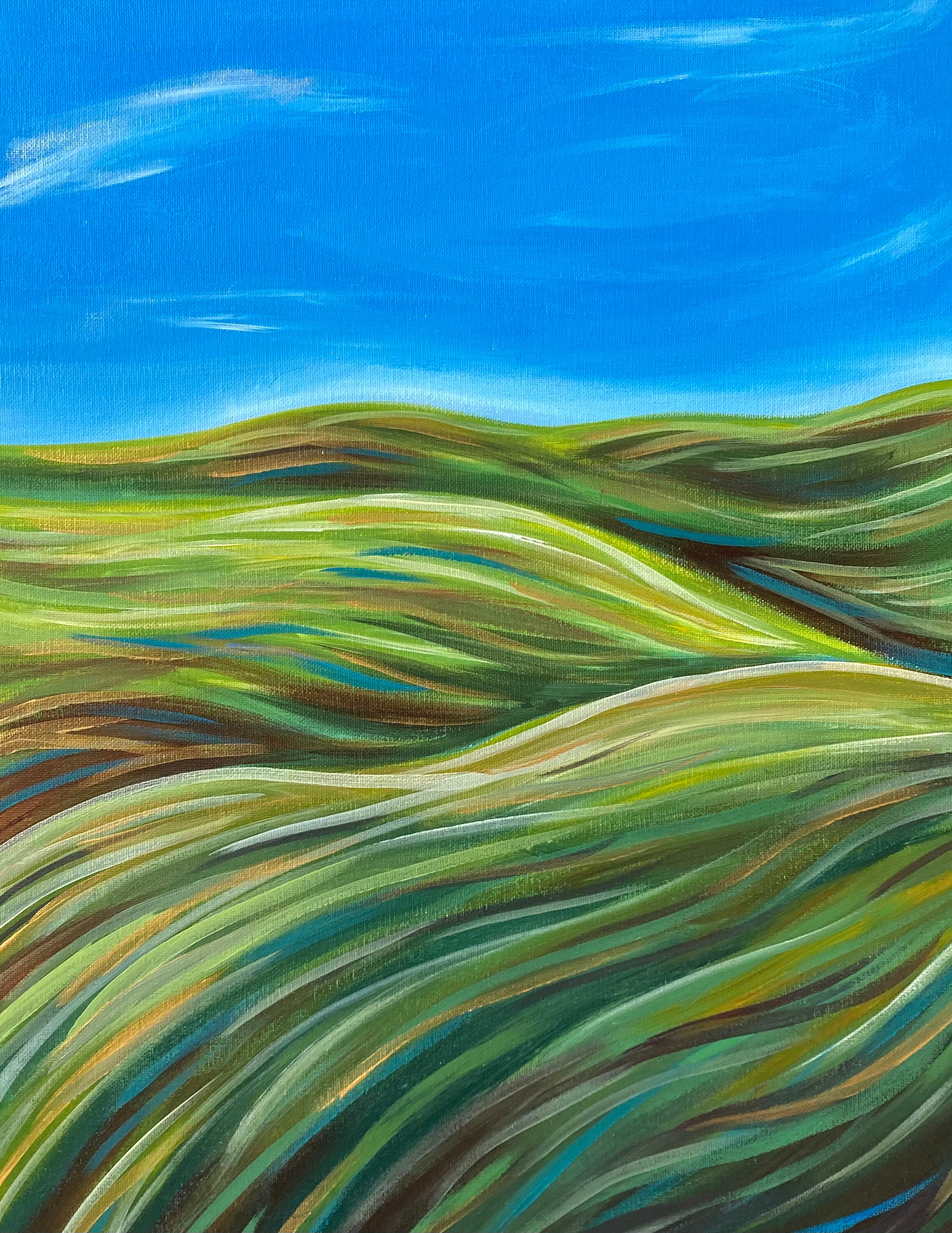 Rolling Hills Art Print Palouse Prairie Art Abstract Landscape Art ...