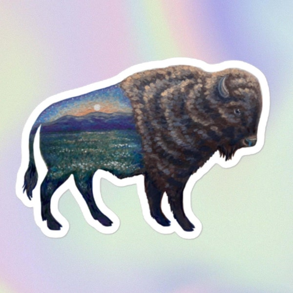 Funny Bison Art - Etsy