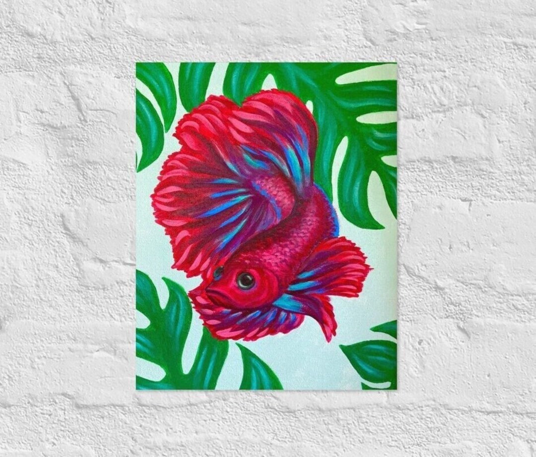 Betta Art Print Botanical Art Aquatic Art Gifts for Fish Keepers - Etsy