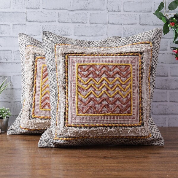 Block Print Cushion - Etsy UK