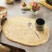 Set of 4 Natural Jute Placemats Handwoven Oval Shape Jute Placemats ...