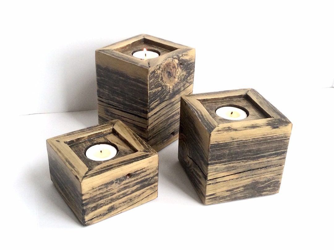 Wood Candle Holders, Modern Farmhouse Candle Holders, Candle Risers ...