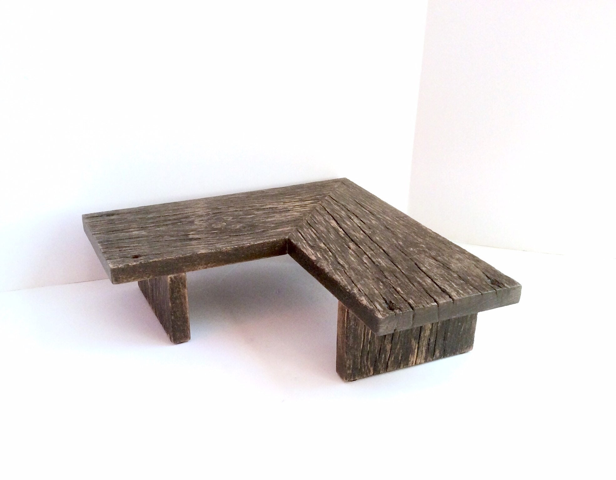 Farmhouse Corner Riser Shelf Corner Riser Stand Rustic Wood | Etsy