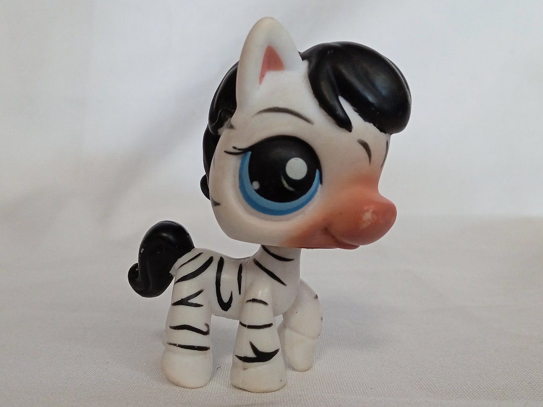 Littlest Petshop Hasbro Figure #392 Zebra Collection Retro Toy Littlest ...