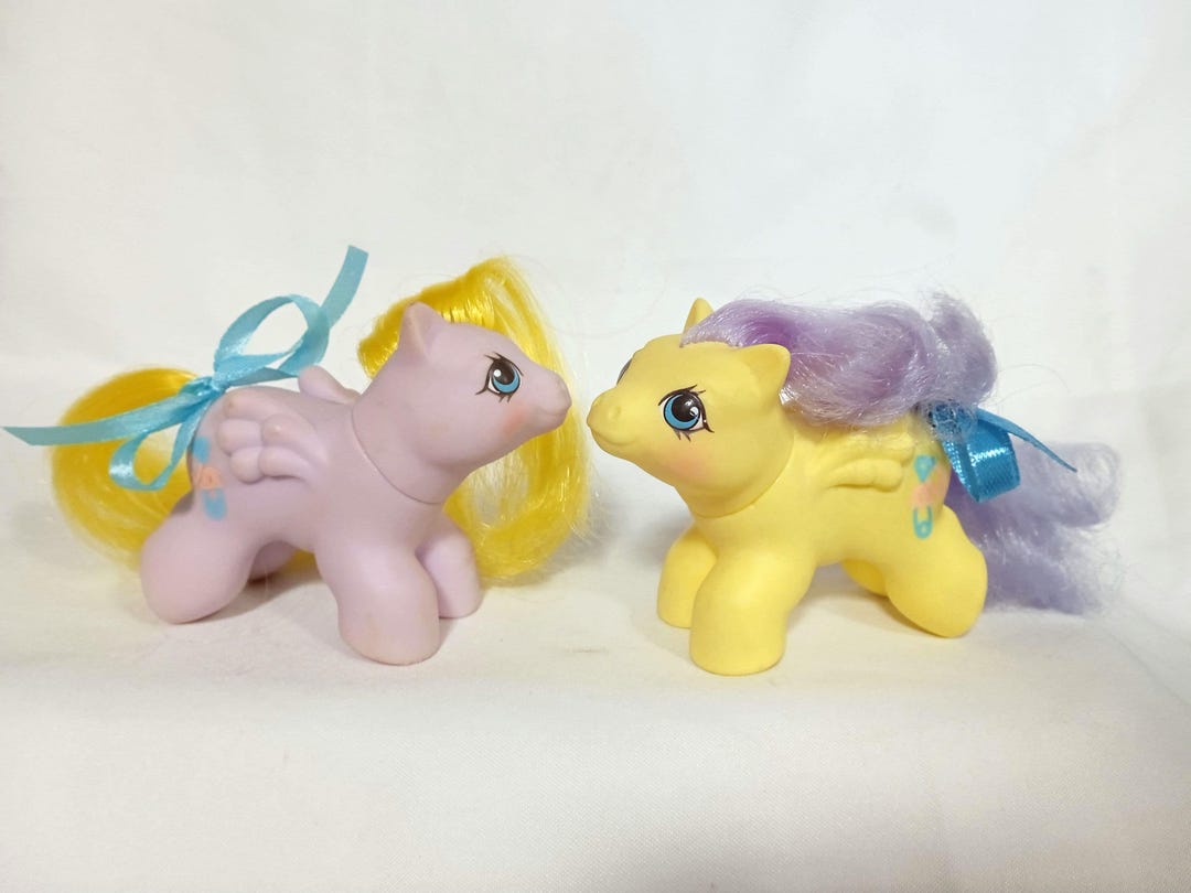 My Little Pony Vintage G1 Newborn Twins Baby Ponies "speckles & Bunkie ...