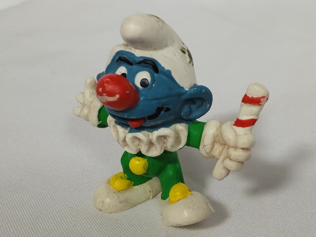 Smurfs Smurfs Peyo - 20090 Clown Figurine Type Schleich 80's Vintage ...
