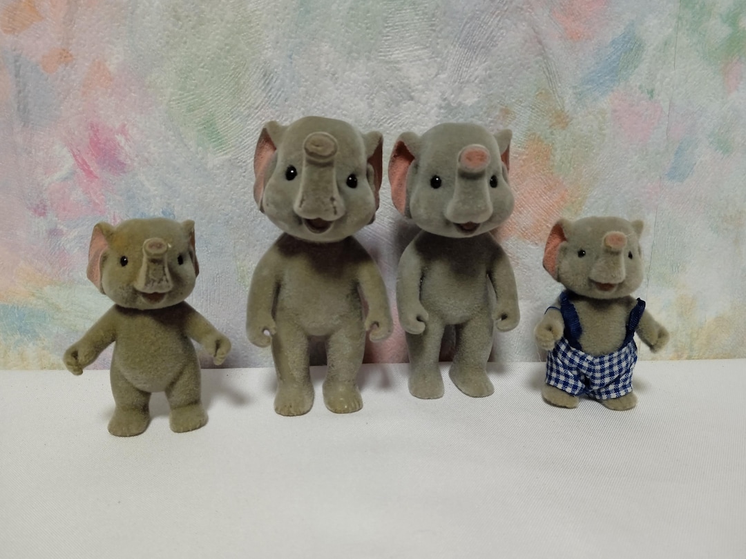 Forest Families Simba Elephants Collection Retro Toy Baby Calico ...
