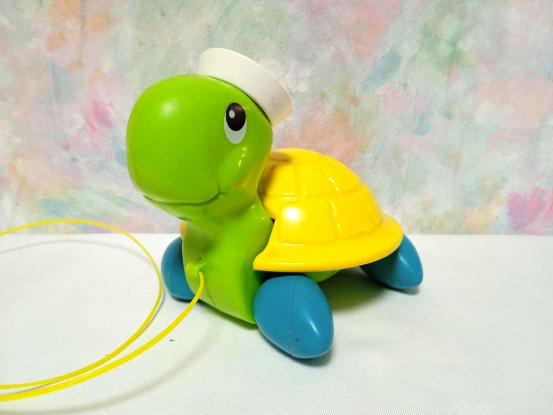 Fisher Price "turtle" 1977 Vintage Collectible Toy Retro Baby Pull Toy ...