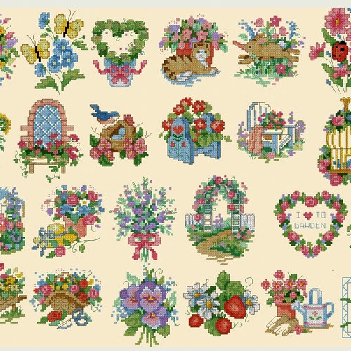 Home Cross Stitch Pattern Colorful Art DIY X-stitch Chart - Etsy