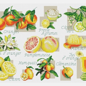 Kitchen Cross Stitch Pattern Kitchen Sampler Colorful Art DIY - Etsy