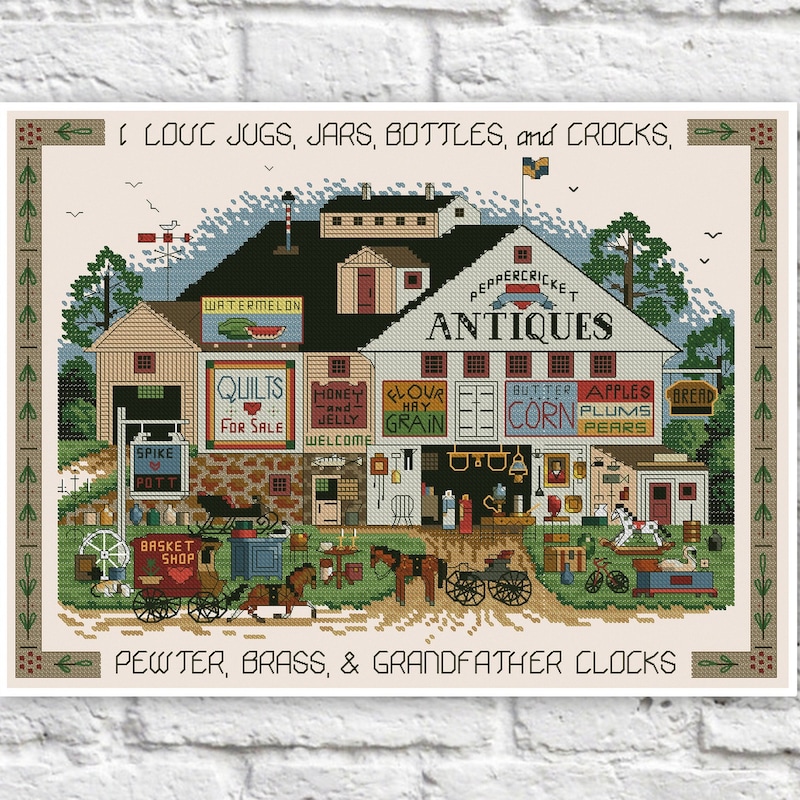 Tapestry Market Cross Stitch - Etsy