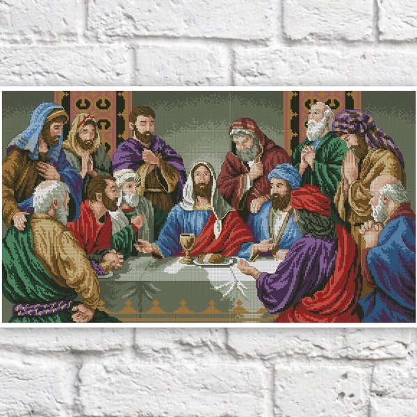 Last Supper Cross Stitch - Etsy