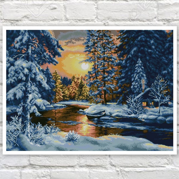Landscape Cross Stitch Pattern - Etsy