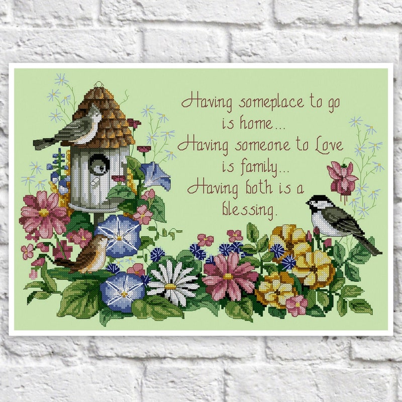 Bird House Cross Stitch Pattern - Etsy