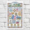 Summer Cross Stitch Pattern Summer Sampler X-stitch Chart Needlepoint ...