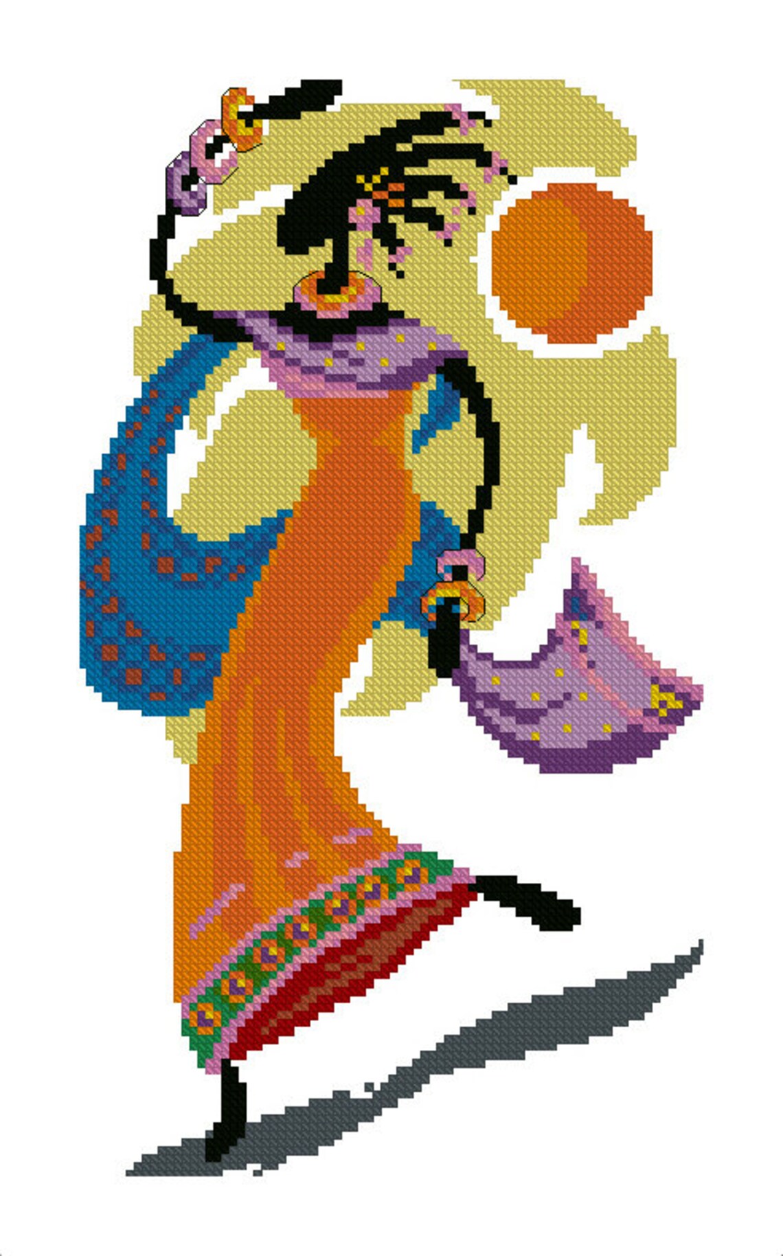 African Cross Stitch Pattern Woman Cross Stitch Dance Counted - Etsy