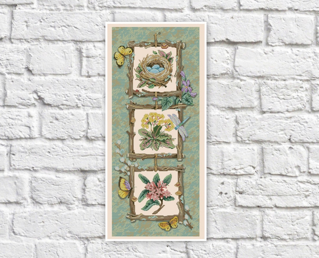 Panel Cross Stitch Pattern Colorful Art DIY X-stitch Chart Needlepoint ...
