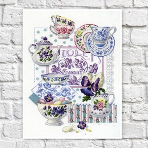 Kitchen Sampleer Cross Stitch Pattern Colorful Art DIY - Etsy