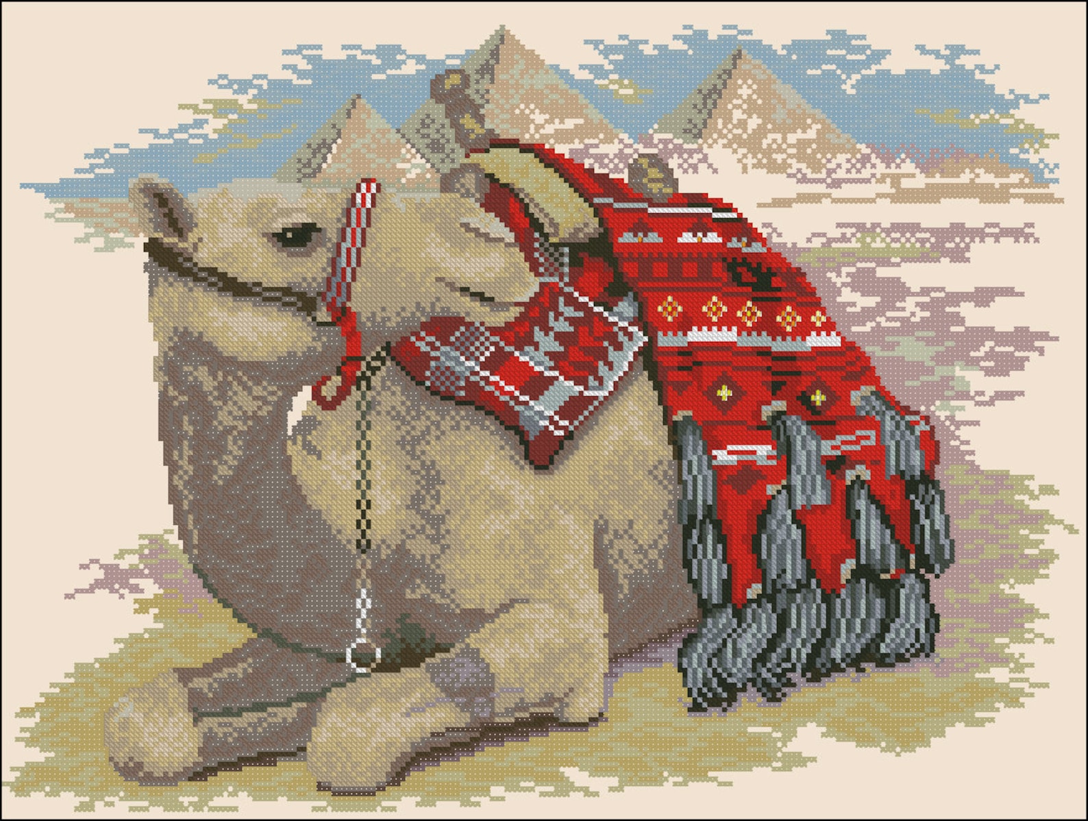 Camel Cross Stitch Pattern Desert Counted Cross Stitch PDF - Etsy