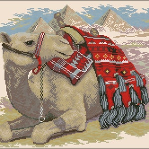 Camel Cross Stitch Pattern Desert Counted Cross Stitch PDF X-stitch ...