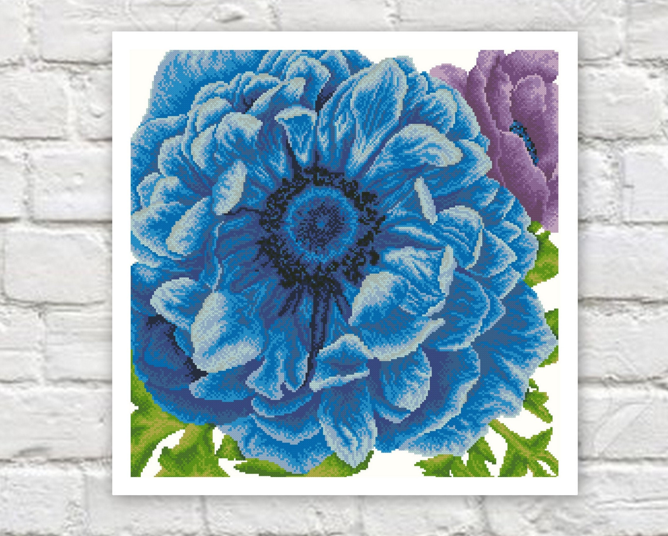 Pillow Cross Stitch Pattern Colorful Art DIY X-stitch Chart Needlepoint ...