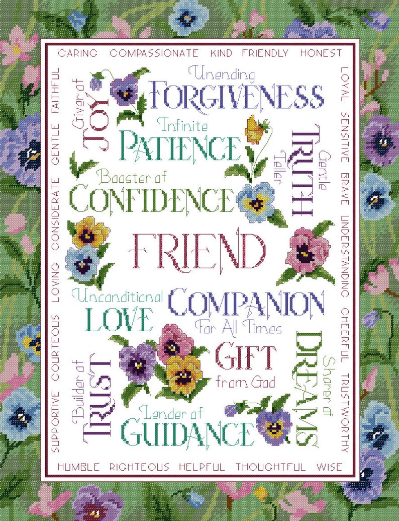 Sampler Cross Stitch Pattern Colorful Art DIY X-stitch Chart - Etsy
