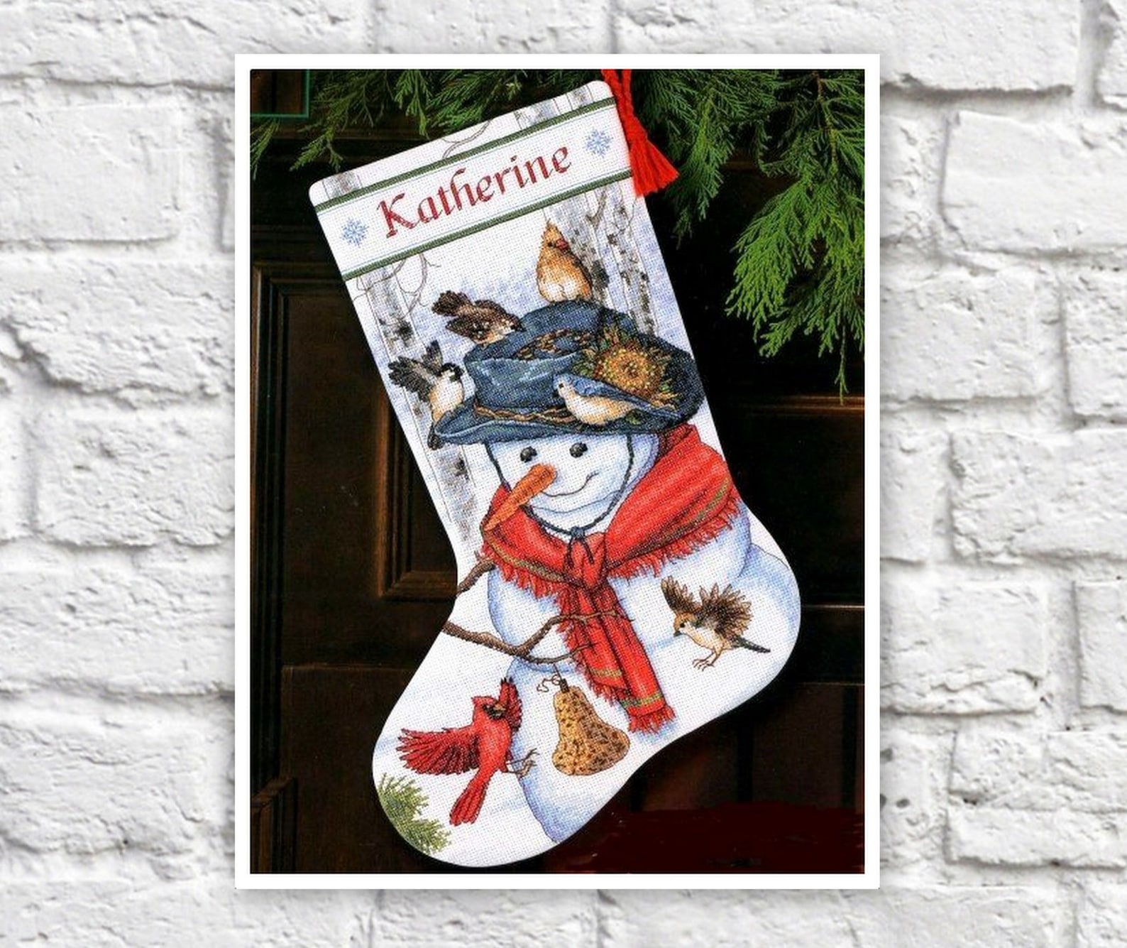 Christmas Stocking Cross Stitch Pattern Colorful Art DIY - Etsy