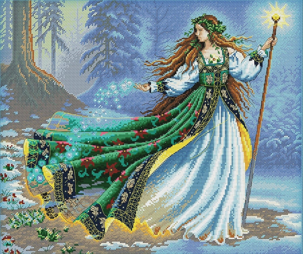Forest Fairy Cross Stitch Pattern Season Colorful Art X-stitch - Etsy