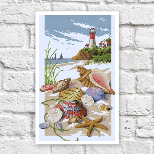 Sea Shells Cross Stitch Pattern Instant Download PDF - Etsy