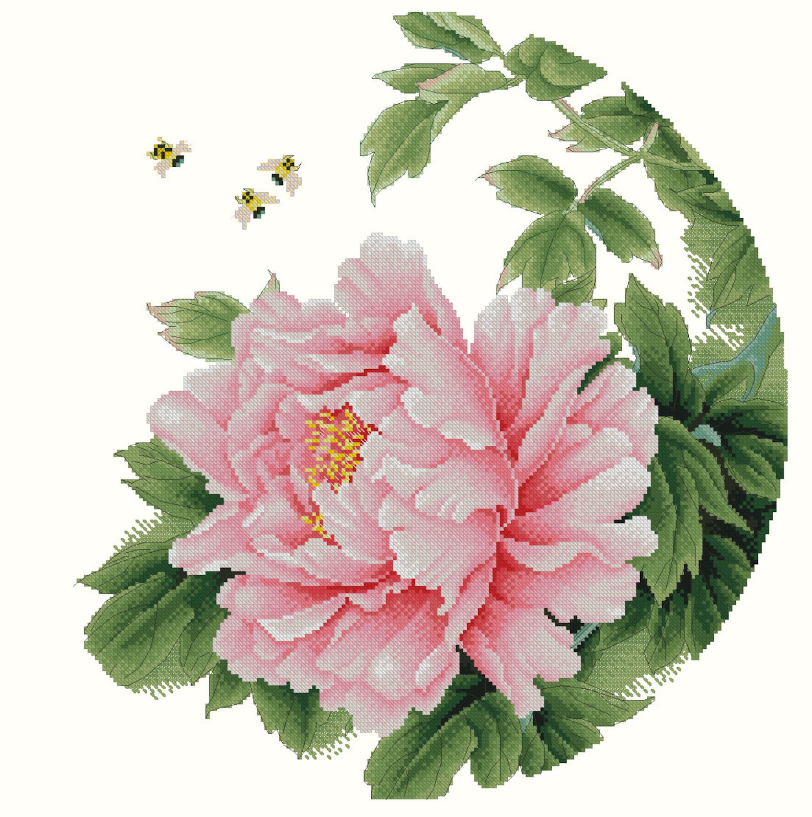 Flowers Cross Stitch Pattern Colorful Art DIY X-stitch Chart | Etsy