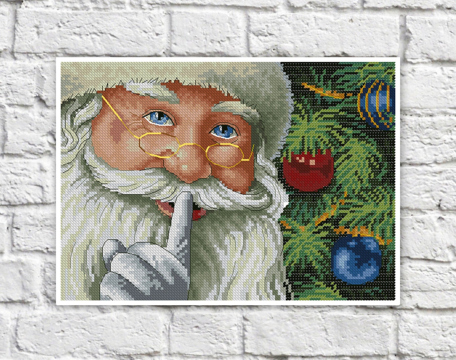 Christmas Santa Cross Stitch Pattern Colorful Art DIY X-stitch - Etsy