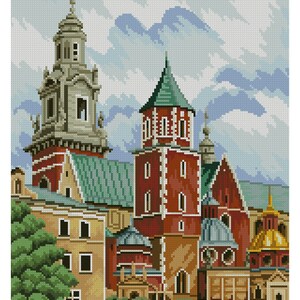 Europe City Cross Stitch Pattern Landscape Counted PDF X-stitch Chart ...