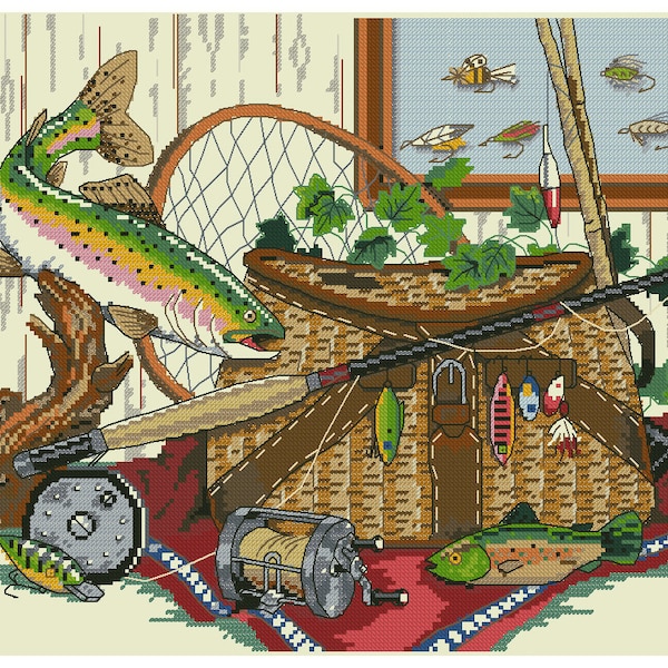 Fishing Pattern - Etsy