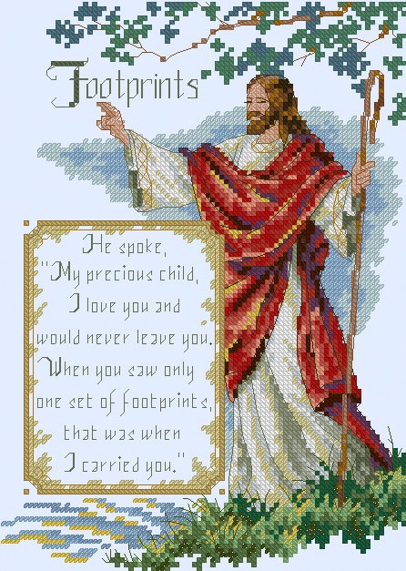 Religious Cross Stitch Pattern Colorful Art DIY X-stitch Chart - Etsy