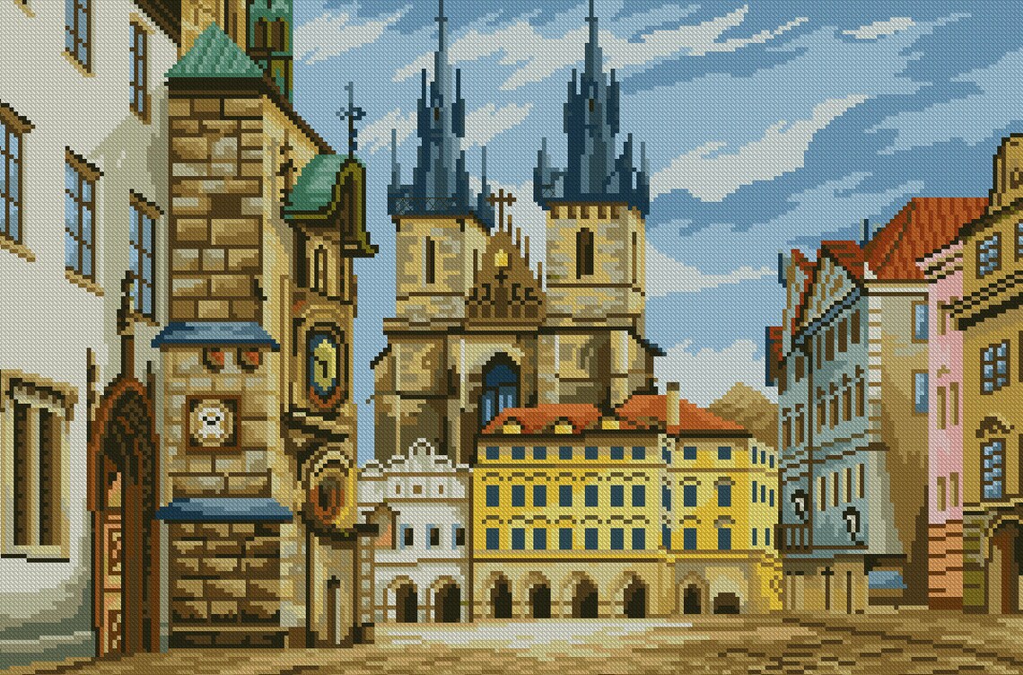 Europe Cross Stitch Pattern City Cross Stitch Counted PDF X-stitch ...