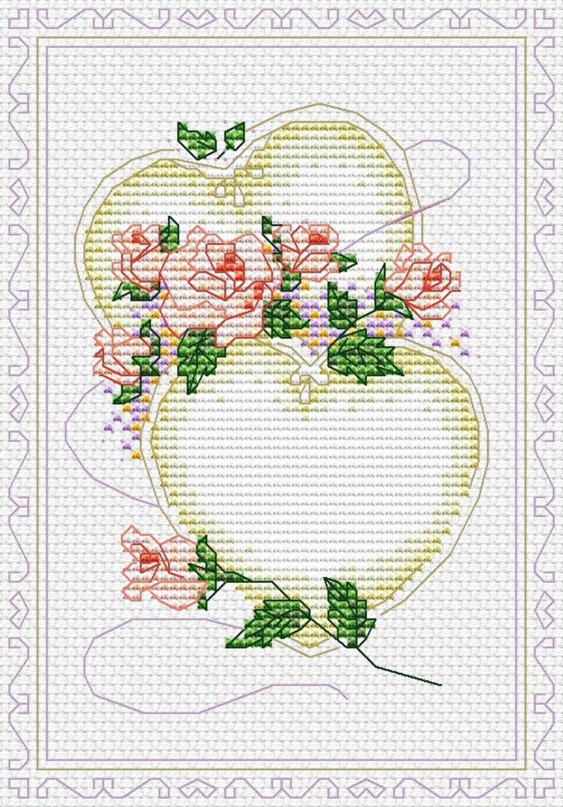 Wedding Cross Stitch Pattern Colorful Art DIY X-stitch Chart - Etsy