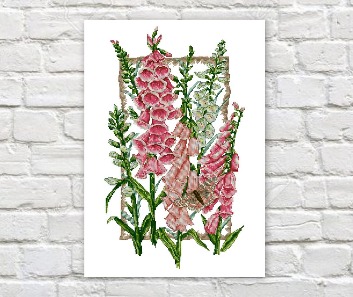 Floral Cross Stitch Pattern Flowers Cross Stitch Wildflowers Counted ...