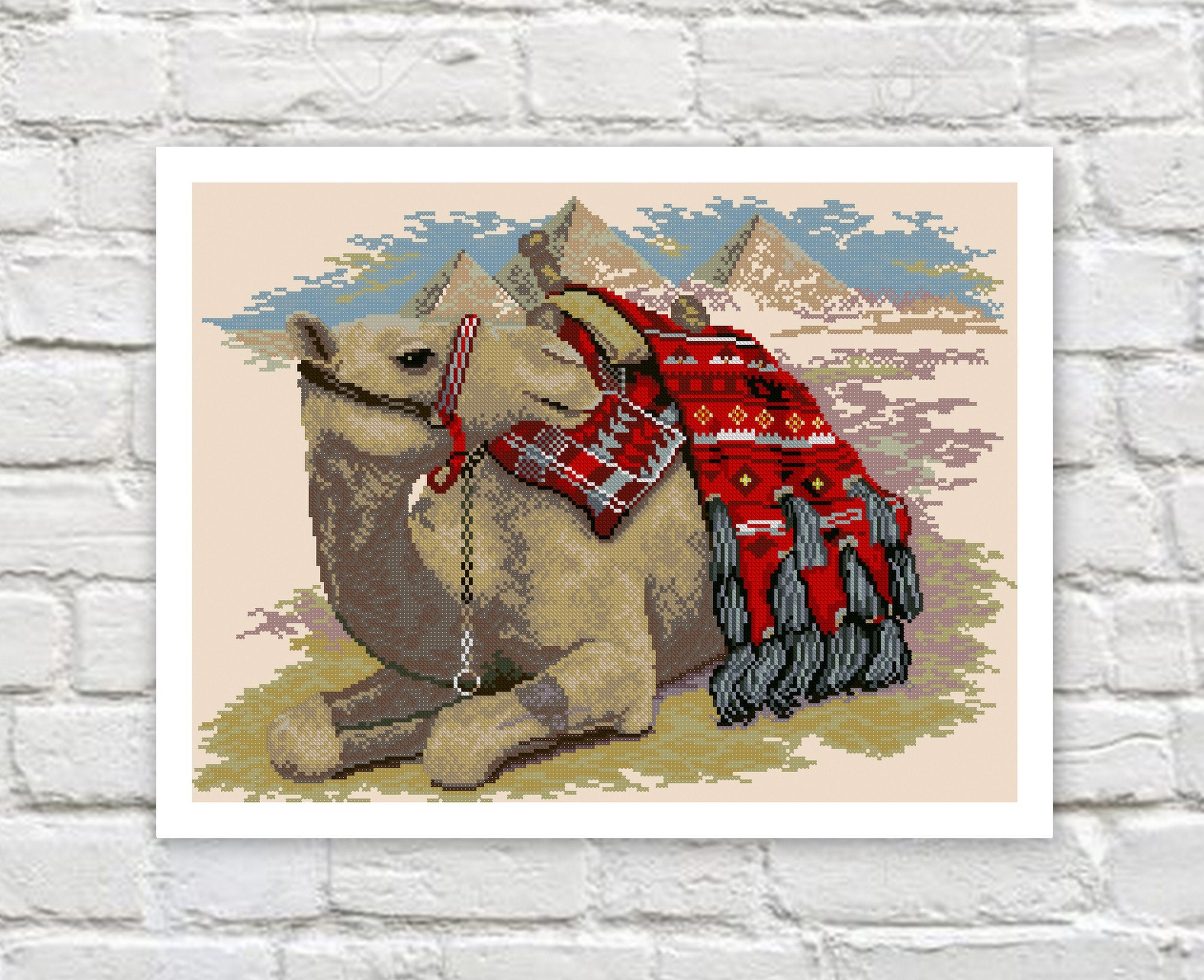 Camel Cross Stitch Pattern Desert Counted Cross Stitch PDF | Etsy