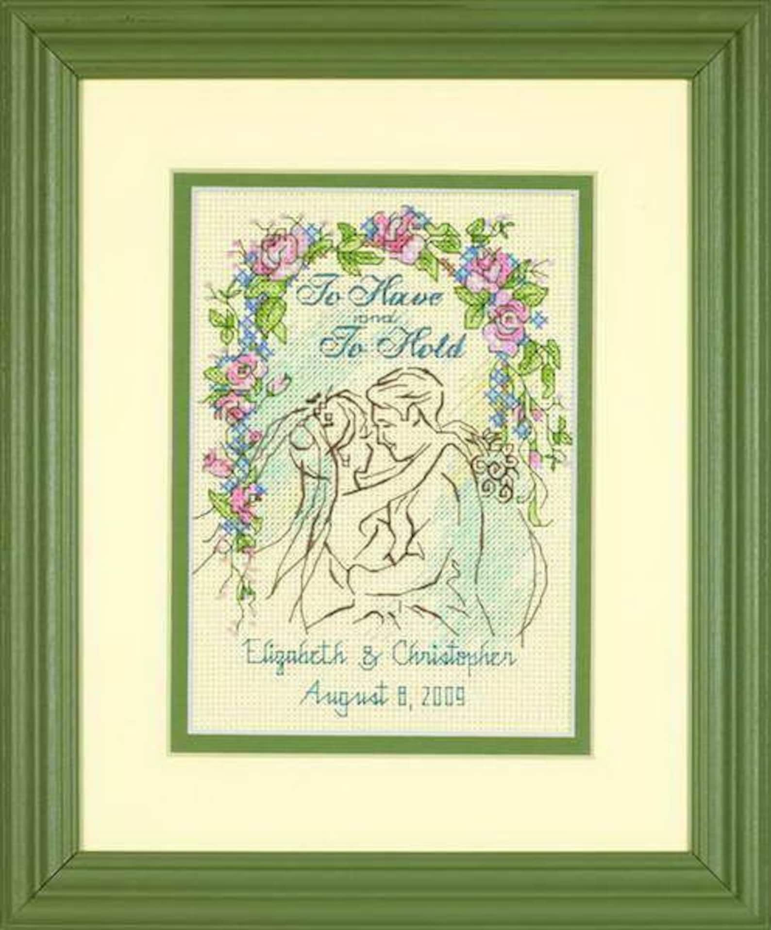 Wedding Cross Stitch Pattern Wedding Couple Colorful Art DIY - Etsy