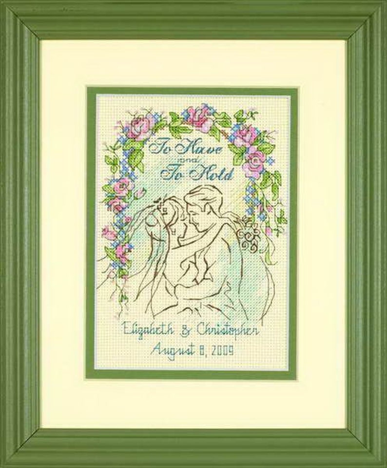 Wedding Cross Stitch Pattern Wedding Couple Colorful Art DIY - Etsy