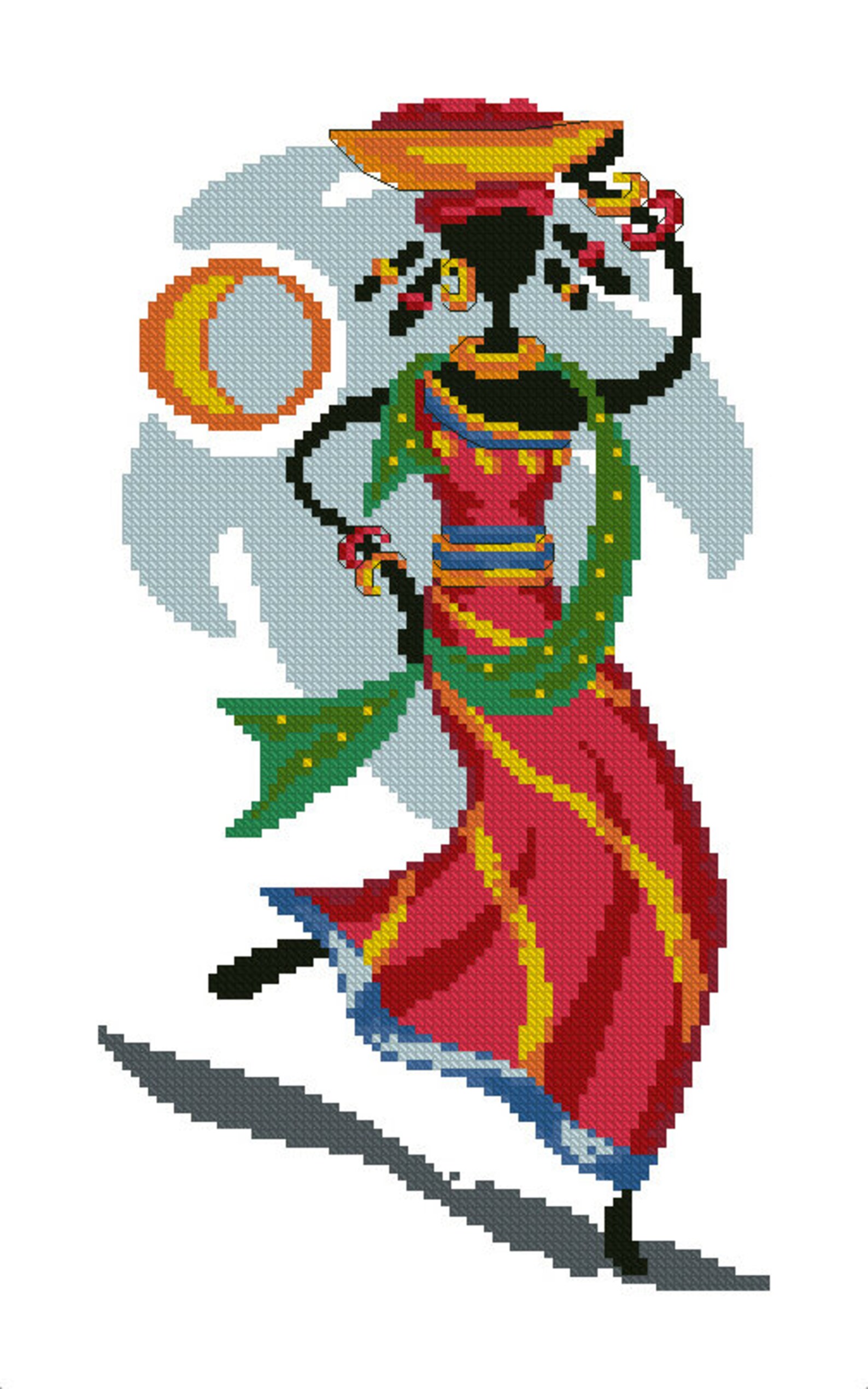 Africa Cross Stitch Pattern African Woman Counted PDF X-stitch - Etsy