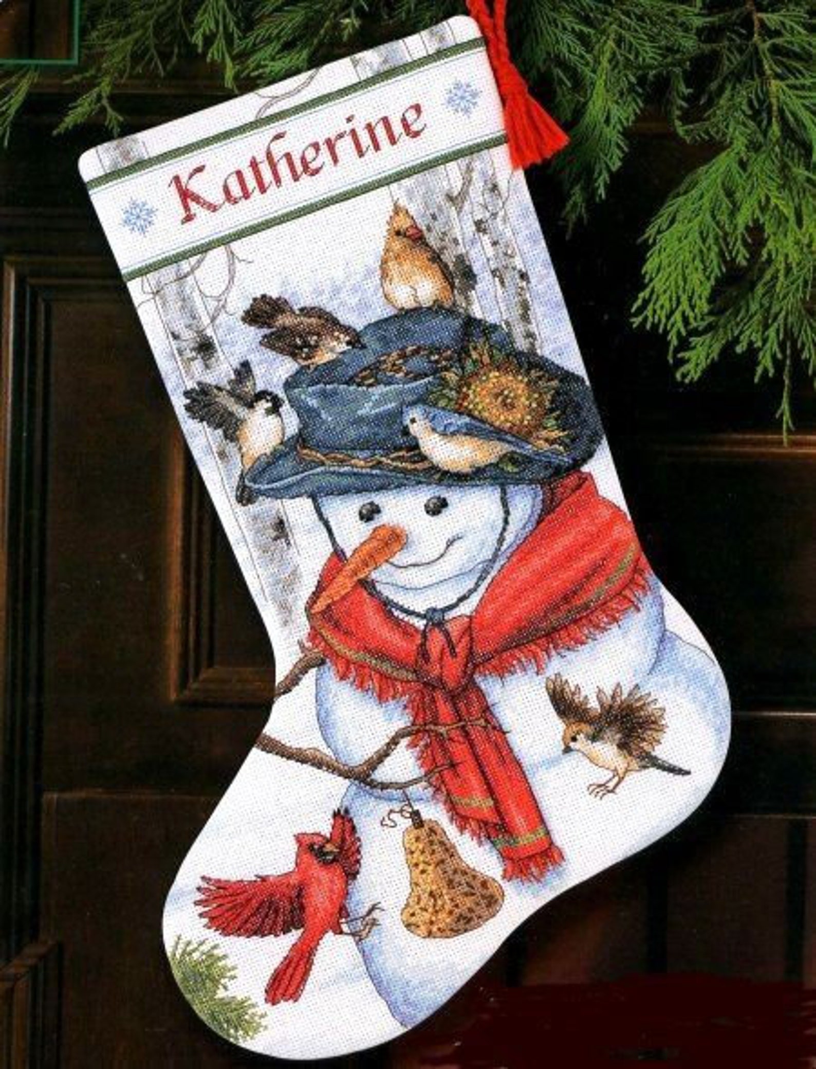 Christmas Stocking Cross Stitch Pattern Colorful Art DIY - Etsy